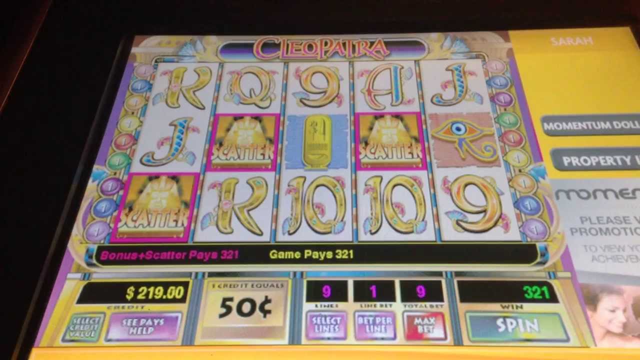 Cleopatra - $.50 denom slot machine bonus - YouTube