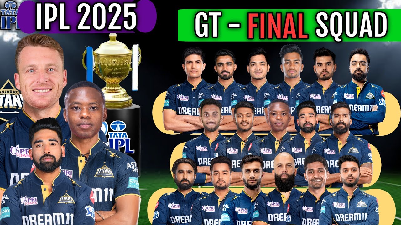IPL Auction 2025 Gujarat Titans Final Squad | GT Team Full Squad for ...