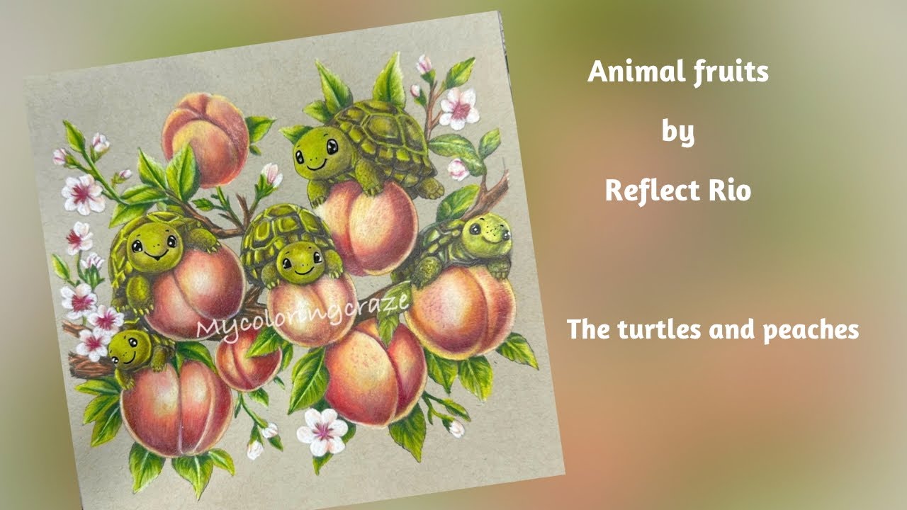 how to color animals and fruits on toned paper | animal fruits ...