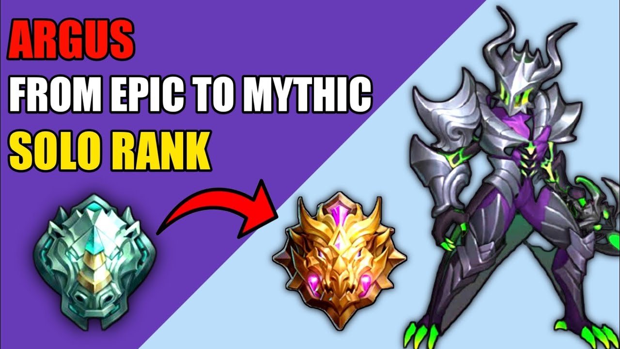 Cara Bermain Hero Argus Epic To Mythic Solo Rank | Argus Mobile Legends ...