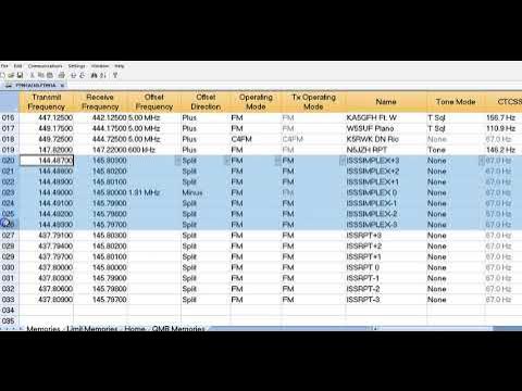 Programming ISS Simplex and Crossband Repeaters in Yaesu FT991A RT Systems Software - YouTube