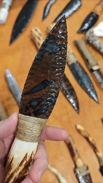 Нож из Обсидиана от мастерская Ножи Каменного Века. Острота и Красота ...