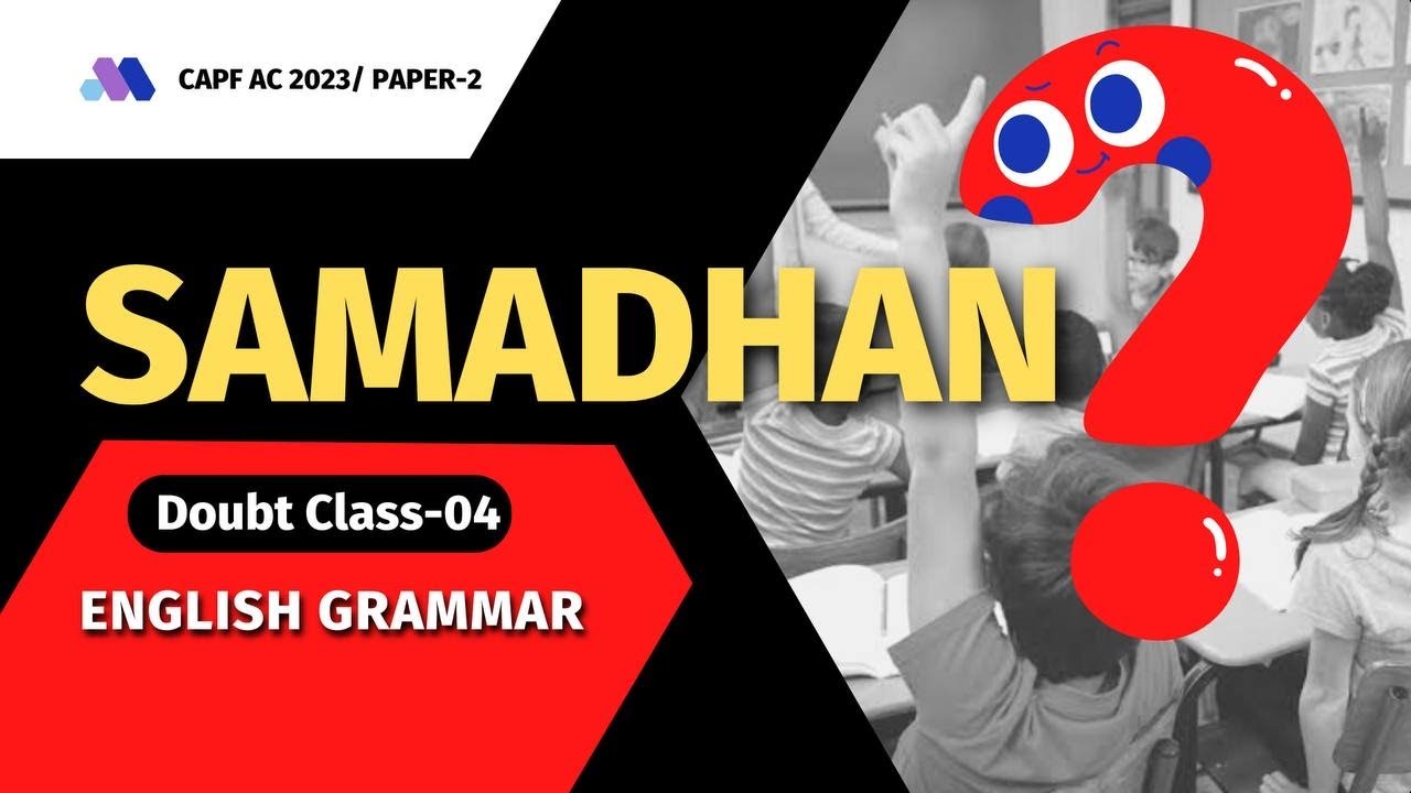 Doubt Class-04 | GRAMMAR : CAPF AC 2023 - YouTube