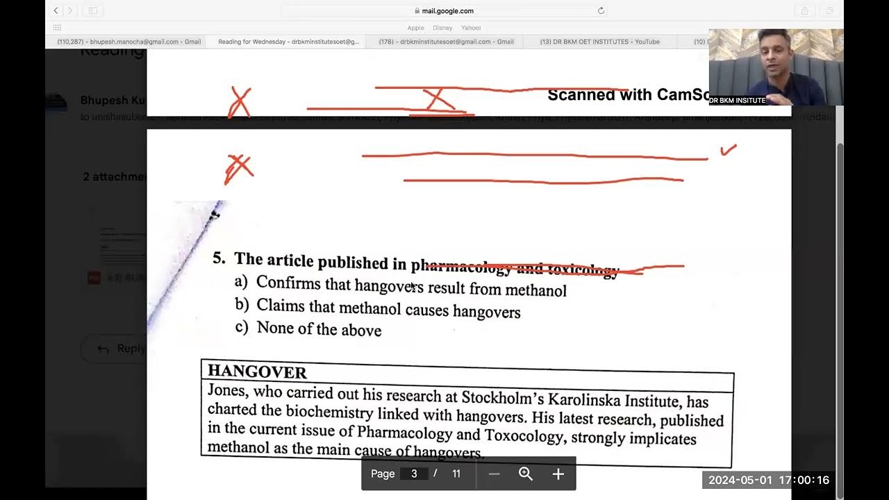 Oet reading Part c | Elimination method | solved oet reading marry Ann - YouTube