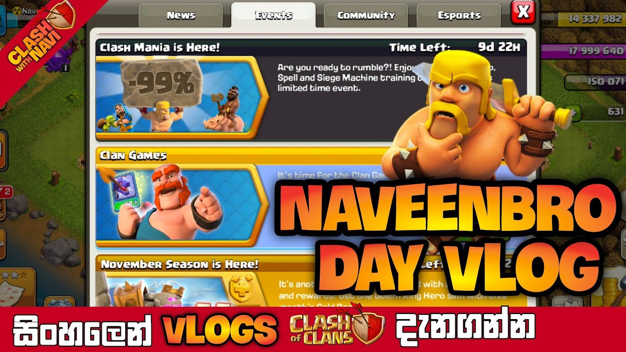 Clash Of Clans | Day Vlog | Update Events | COC Sinhalen | King Roxx ...