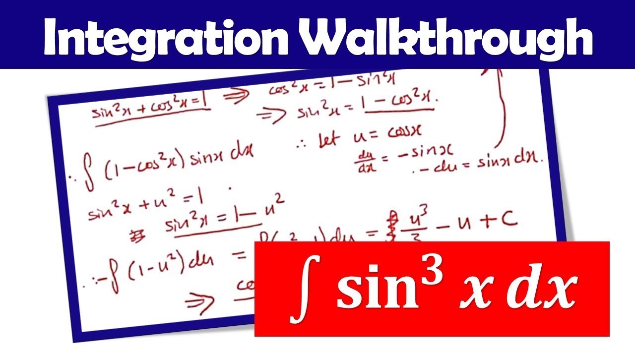 Integral Of Sin 3x Integration Walkthrough Substitution Trig integral-of-sin-3x-integration-walkthrough-substitution-trig