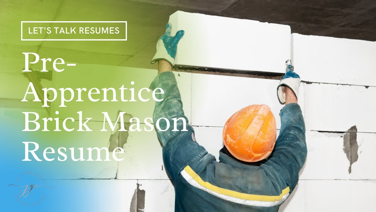 Replay: Brick Masonry Pre Apprentice Resume Template - YouTube