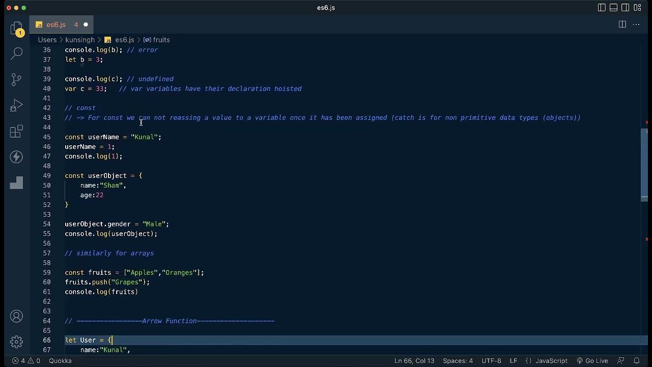 Es6 Javascript Features Explained Youtube