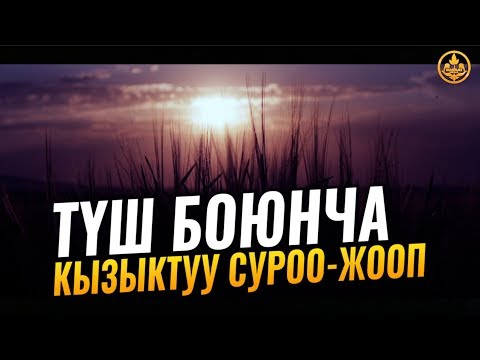 ТҮШ БОЮНЧА КЫЗЫКТУУ СУРОО-ЖООП. Шейх Чубак ажы