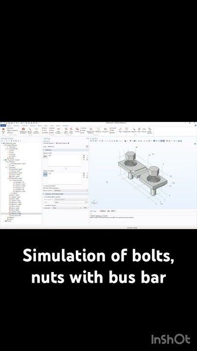 Bolts, nuts with busbar simulation - YouTube