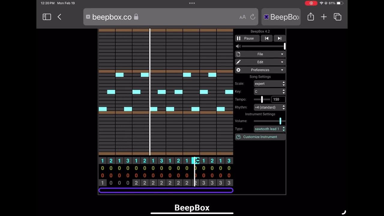 The great strategy in beepbox but with mistakes because they’re hard to ...