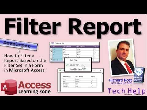 How to Filter a Report Based on the Filter Set in a Form in Microsoft Access - YouTube