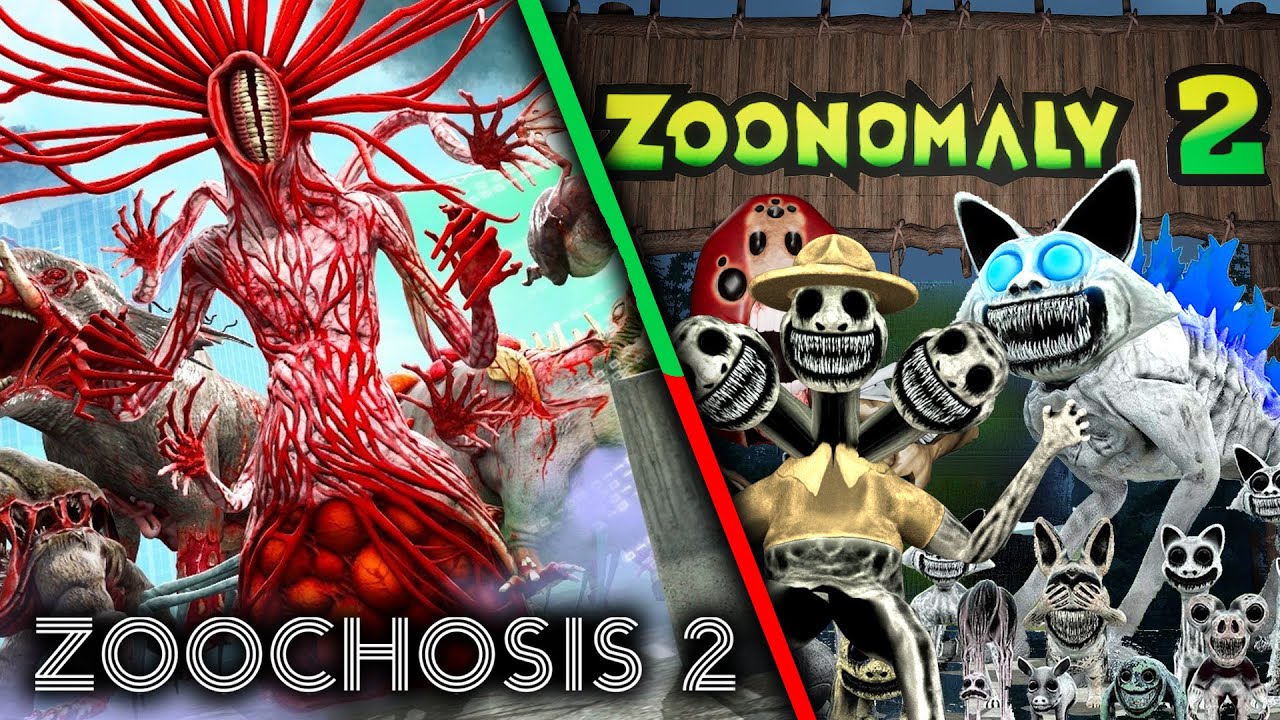 Zoochosis 2 vs Zoonomaly 2 Official Teaser Full Game PLay - The scary Zookeeper in 2 zoo ...