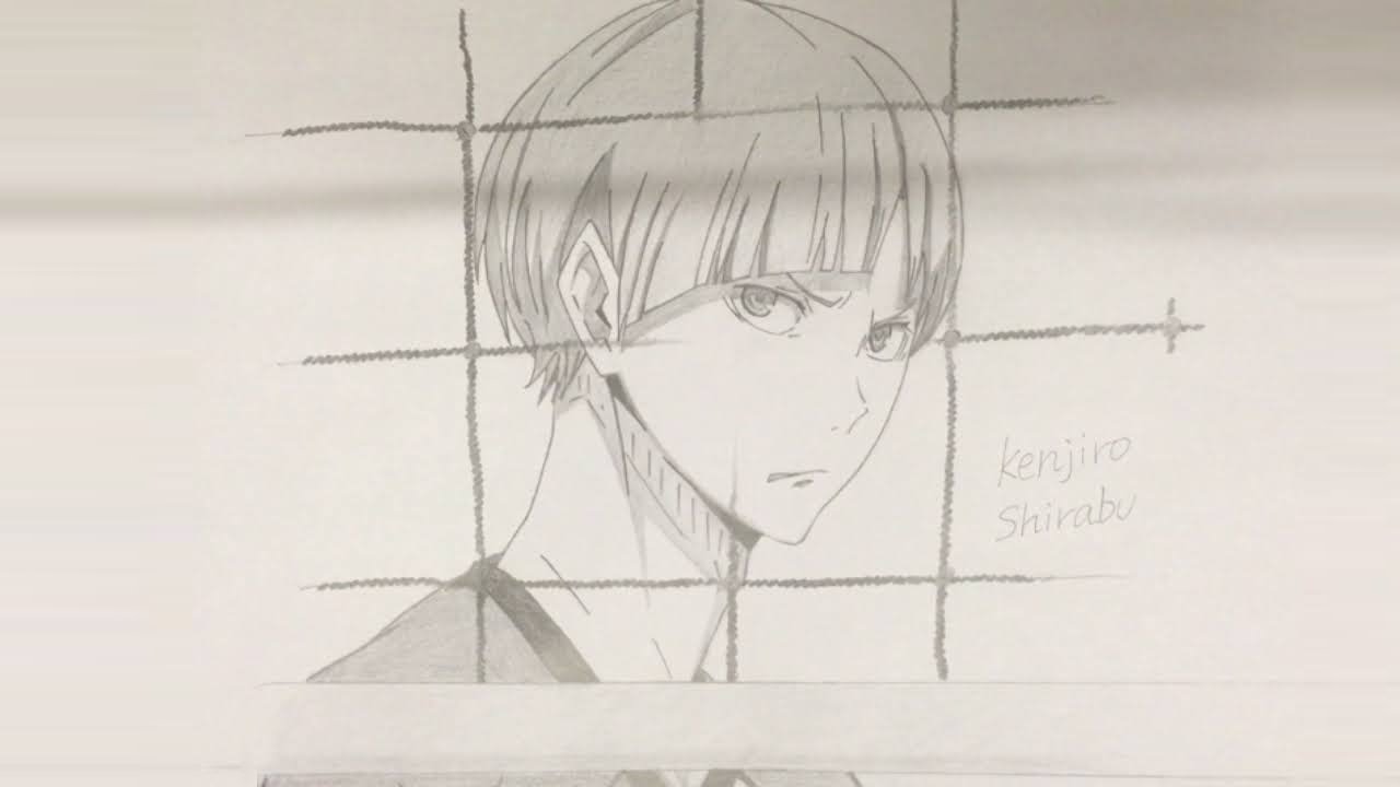 Drawing Anime | Kenjirou Shirabu (Haikyuu) ハイキュー 白布 賢二郎 描いてみた - YouTube