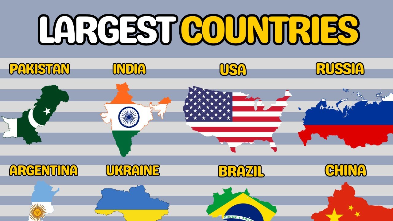 Largest Countries In The World | Country Size Comparison | Top 50 ...