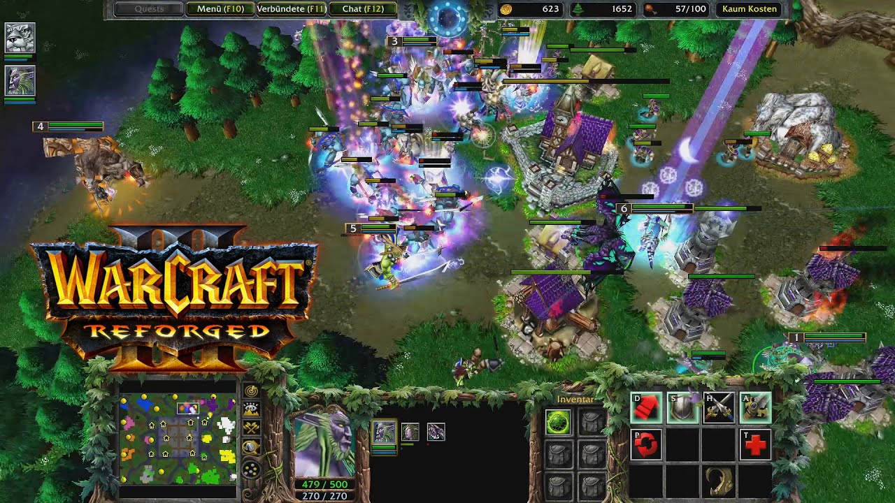 Priestess of the Moon - WC3 Nightelf 4v4 RT Game [Deutsch] Warcraft 3 ...
