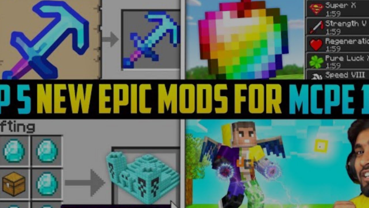 Top 5 best mod of Minecraft PE #mythicalBreaker - YouTube