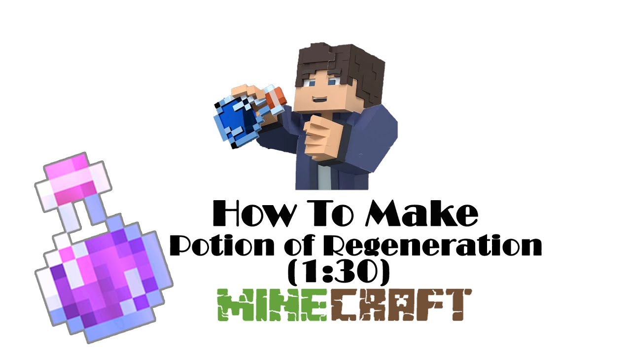 How to make Potion of Regeneration (1:30) in Minecraft - YouTube