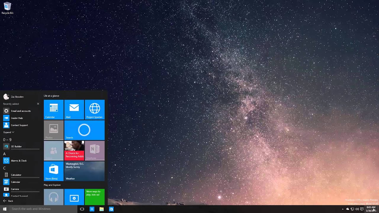 Windows 10 Build 10130 - Start Menu, UI + MORE - YouTube