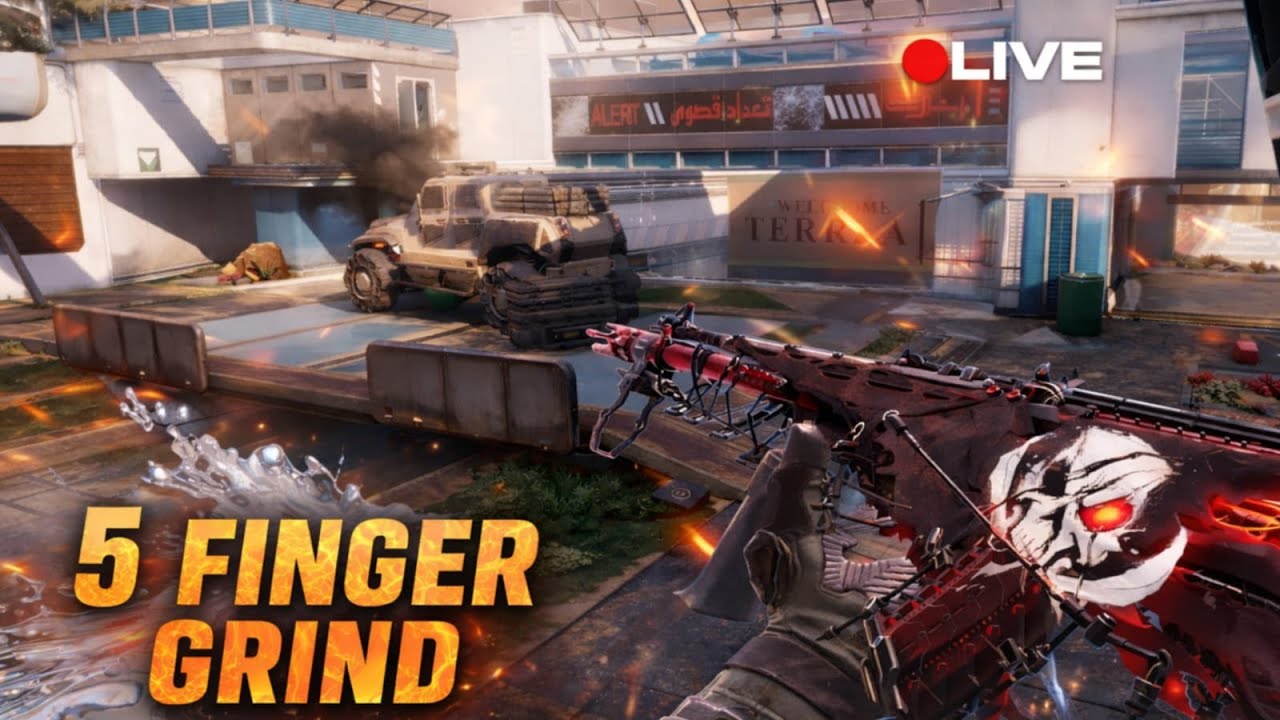 🔴LIVE - 5 Finger Rank Grind | Road to 5k Subs | Crusher Gaming # ...