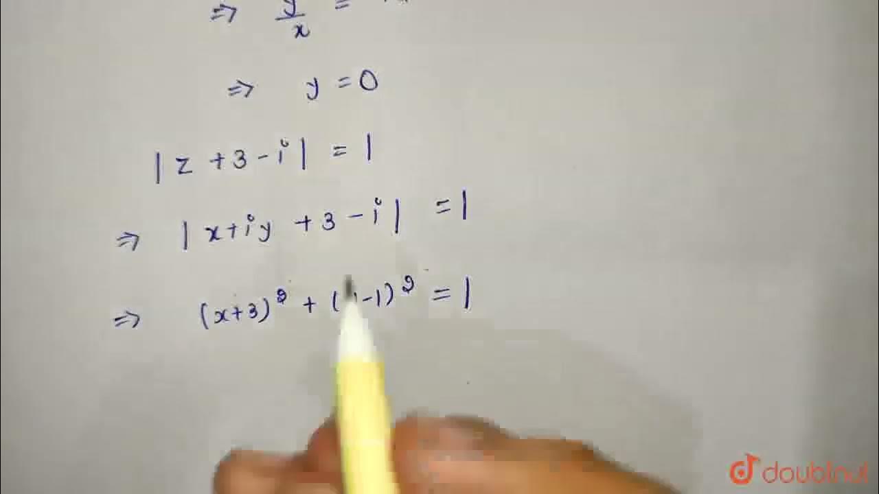 The modulus of the complex number z such that | z + 3 - i| = 1 and arg z=piis equal to | CLASS ...
