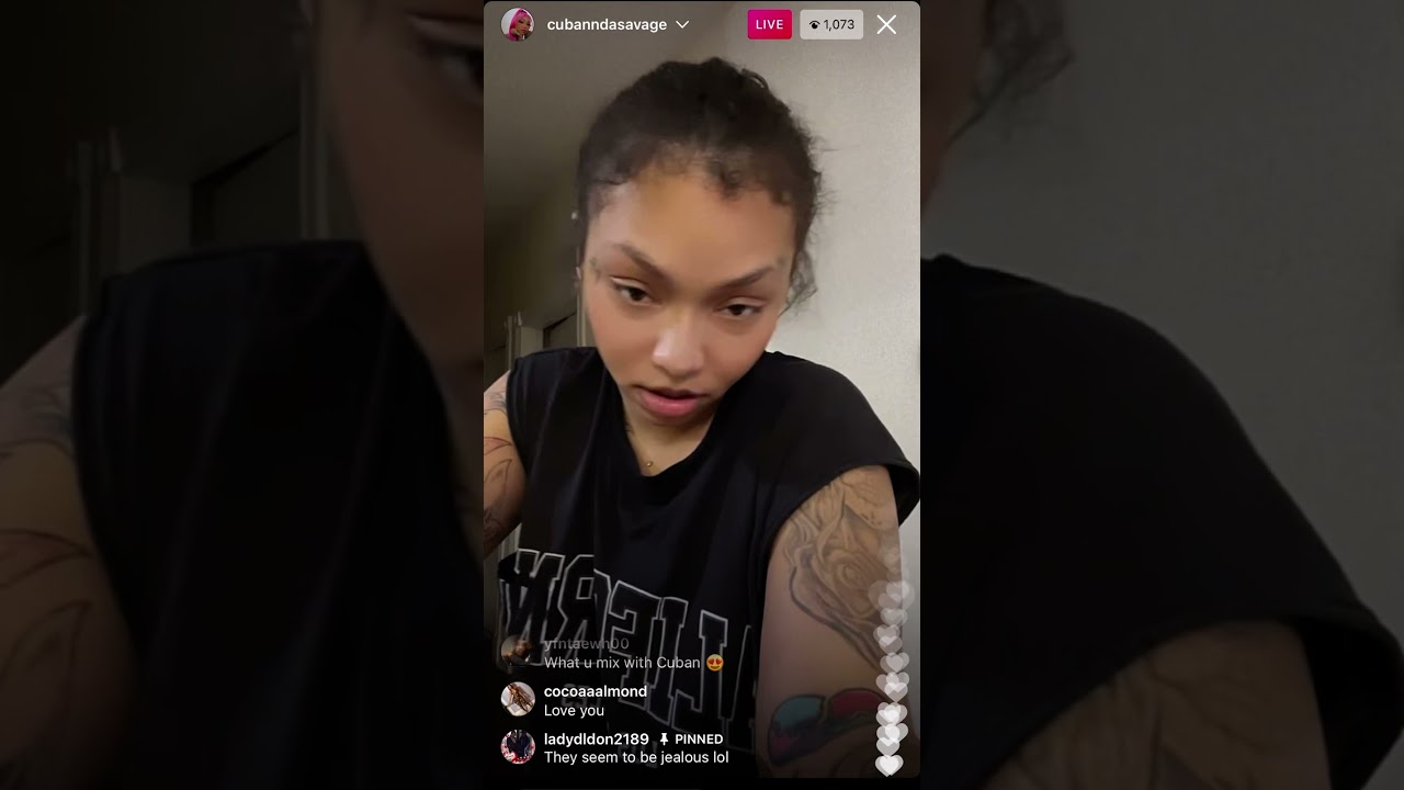 Cuban doll ig live dissing her fans - YouTube