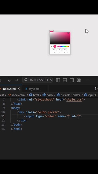 Html Color Picker Tipsandtricks Howto Webdesign Html Css Colorpicker Coding Youtube