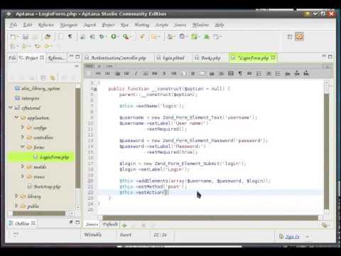 Zend Framework 1.8 tutorial 4 zend_auth and zend_form part 3 - YouTube