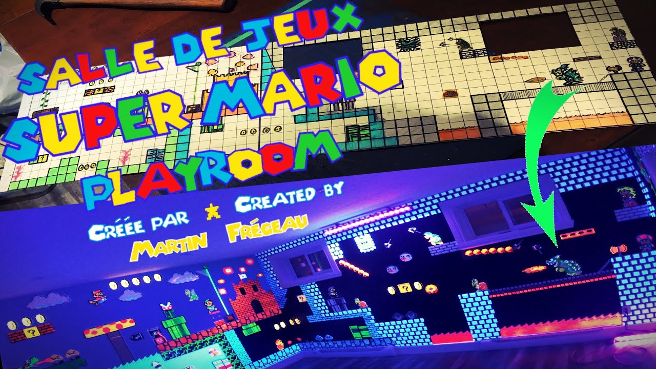 Salle de jeux SUPER MARIO playroom - YouTube
