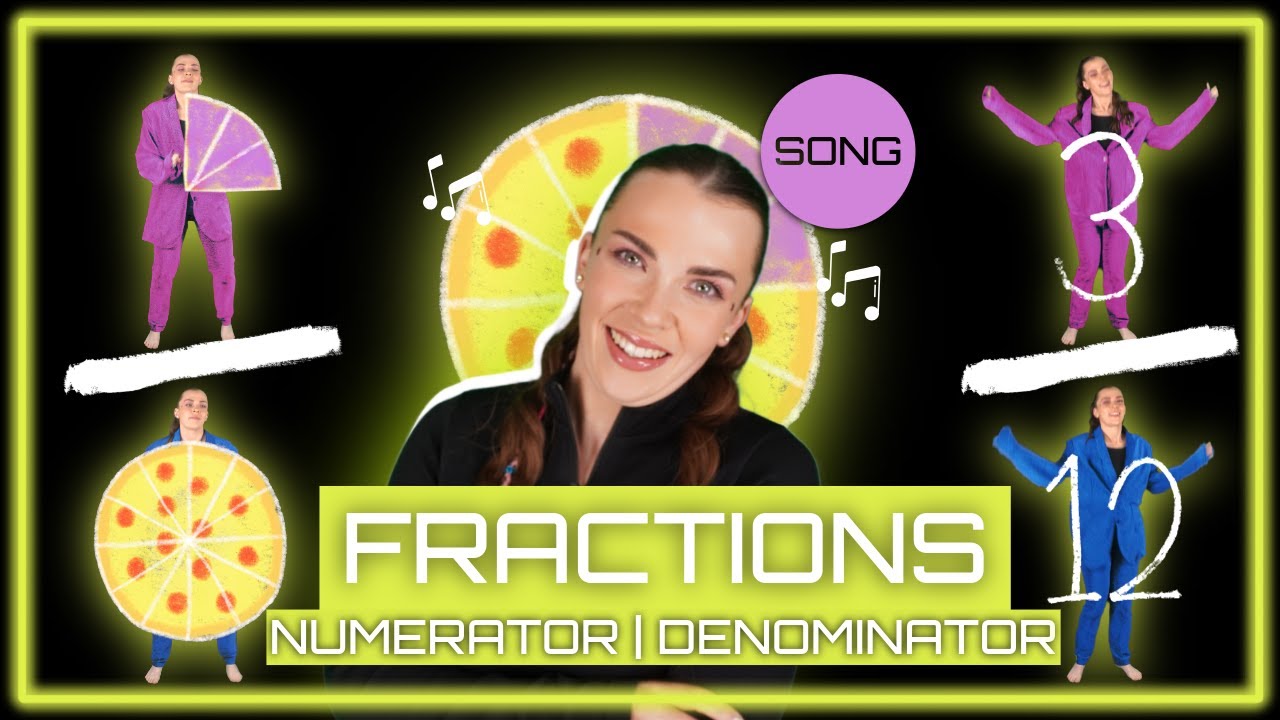 Identifying Fractions Song | Numerator Denominator | Math Song | Mina ...