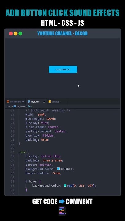 #tips #html #coding #css #programming #free #javascript #button #sound - YouTube
