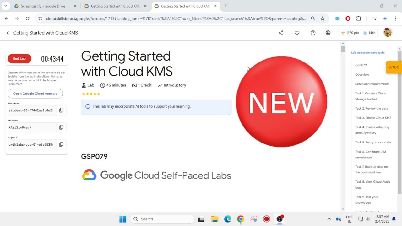 Getting Started with Cloud KMS|| #GSP079 || #2025 Solution - YouTube