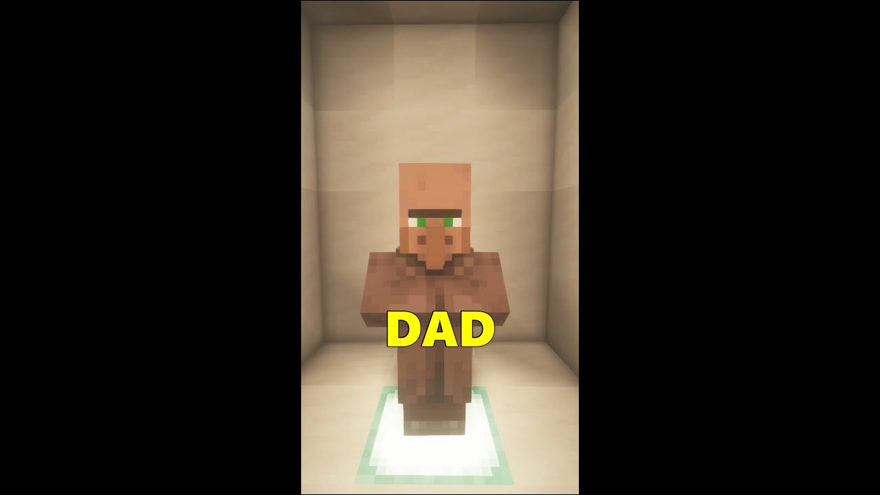 if you name a villager DAD 😭 #shorts - YouTube