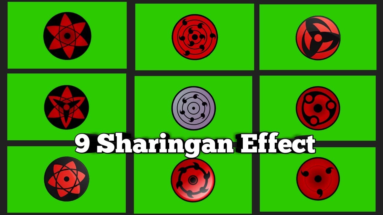 9 Green Screen Sharingan eyes and Rinnegan Eye Uchiha (full pack) - YouTube