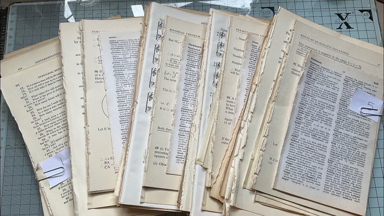 Vintage/antique book page bundle 50 pages 5 available - YouTube