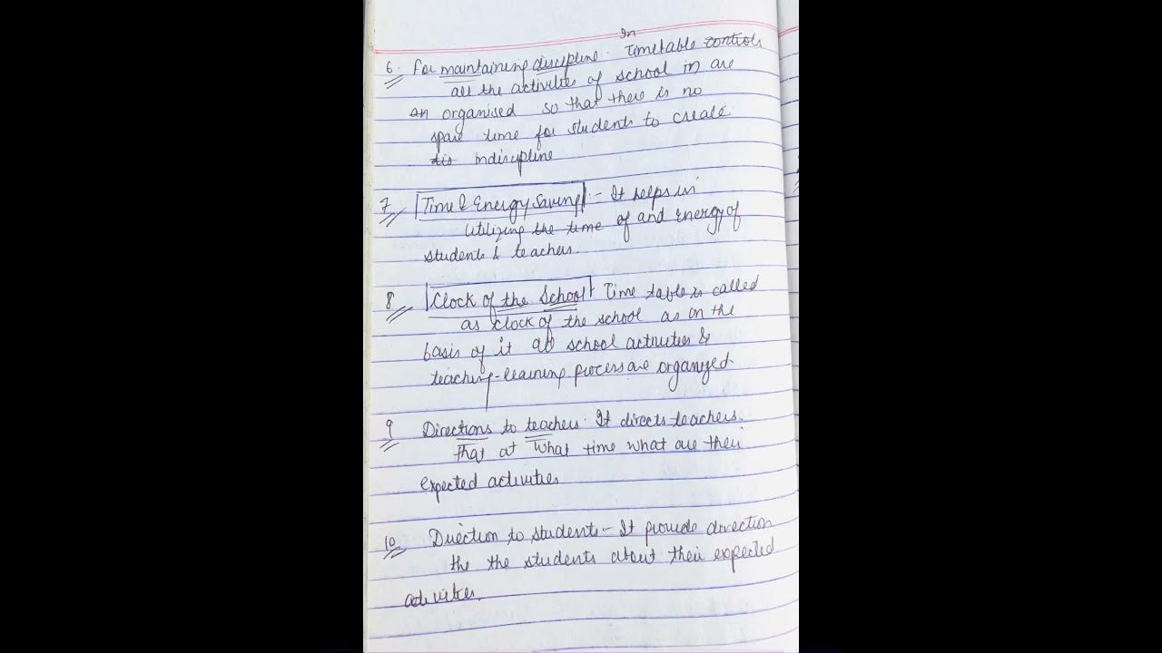 Time Table Meaning Need And Importance gndu sem4 bestnotes time-table-meaning-need-and-importance-gndu-sem4-bestnotes