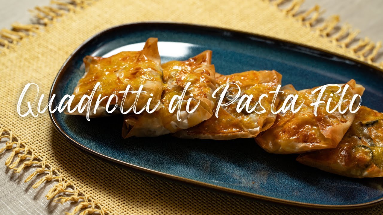 Quadrotti di Pasta Fillo Ripieni: Croccanti Fuori e Filanti Dentro ...