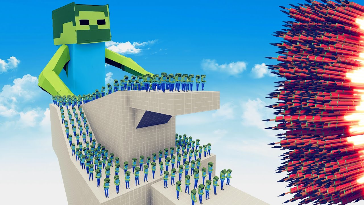 100x MINECRAFT ZOMBIE + 1x GIANT vs 2x EVERY GOD TABS Totally Accurate ...