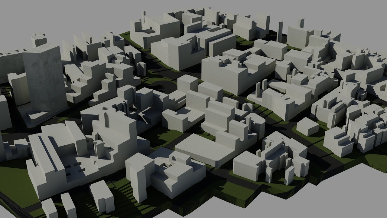 AutoCAD 3D Animation CITY - YouTube