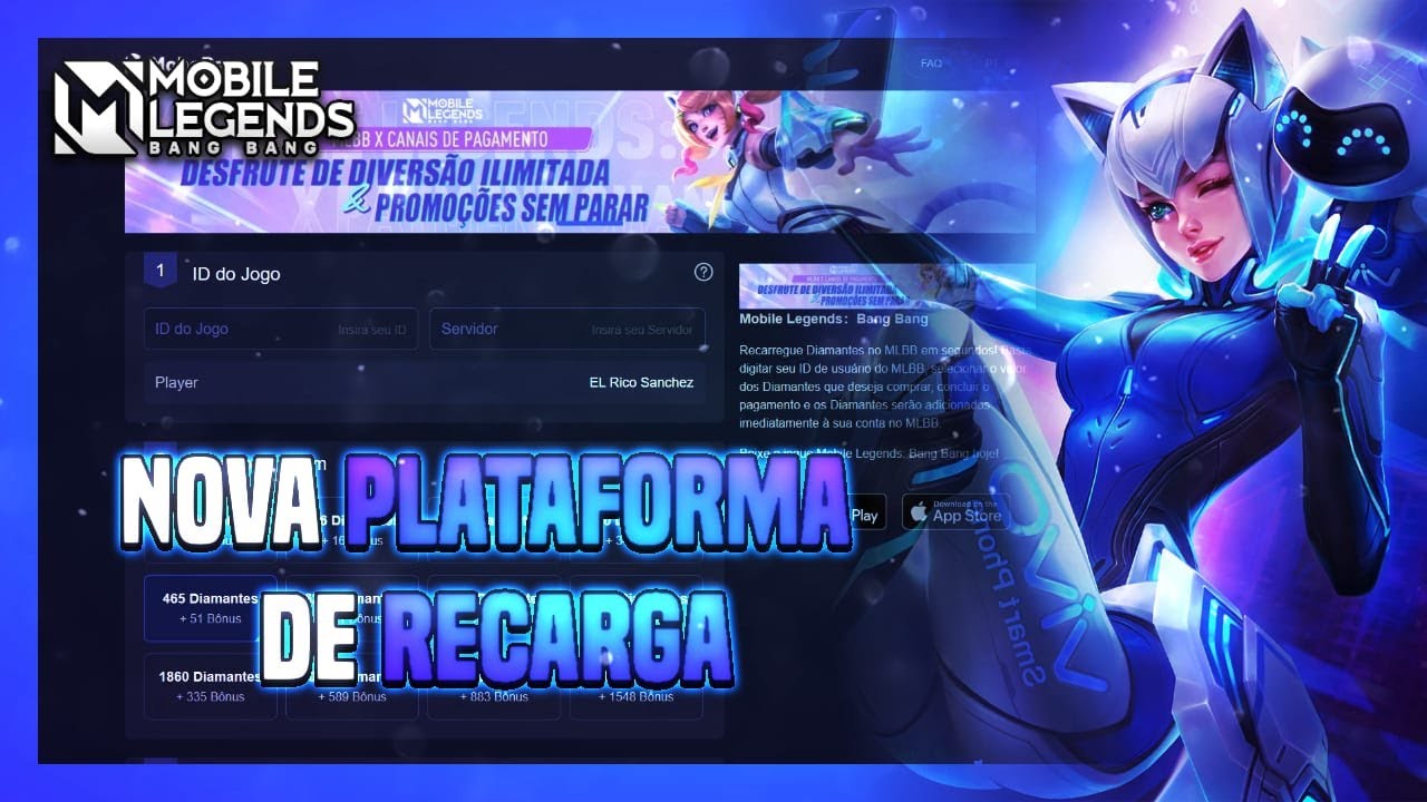CONHEÇA A NOVA PLATAFORMA DE RECARGA DE DIAMANTES | MLBB - YouTube