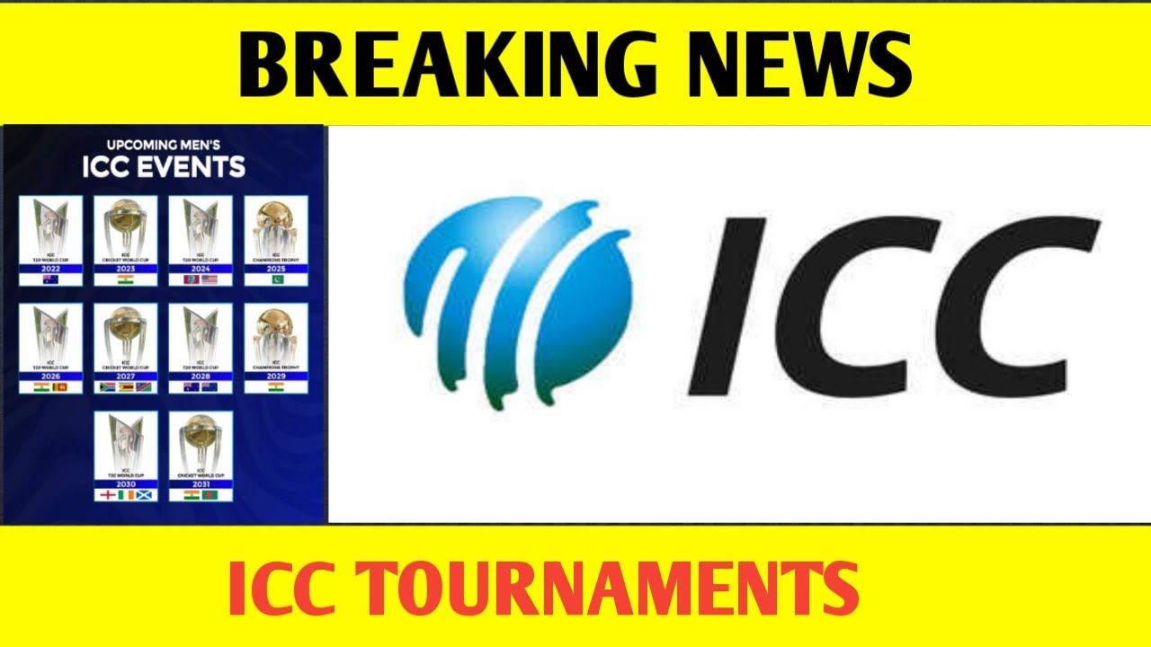 now what is the next ICC TOURNAMENT ? when and where will it be held ...