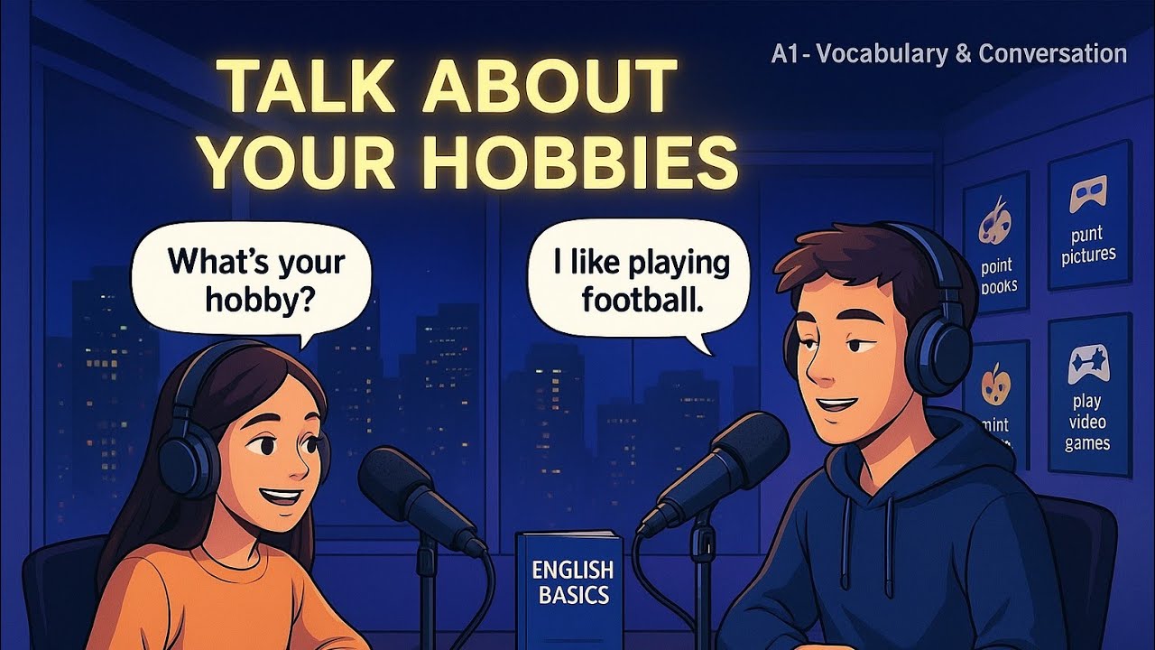 Learn Easy English Words & Phrases of Hobbies for Beginners | Slow ...