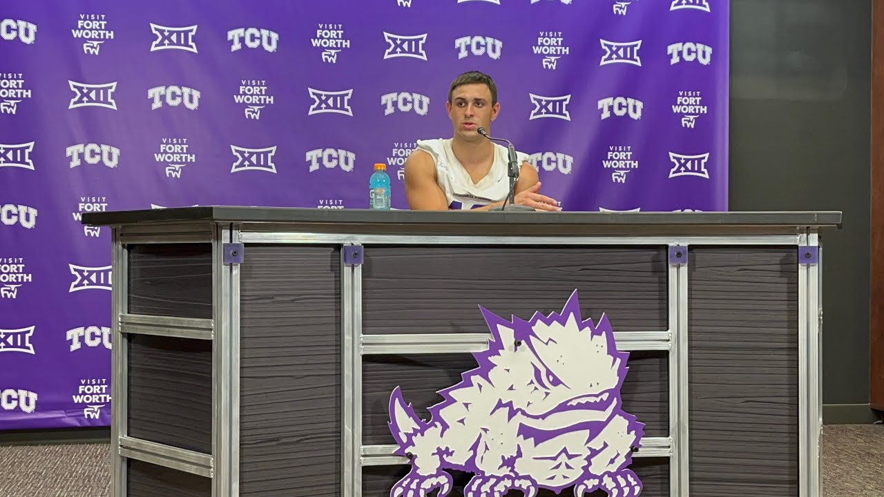 TCU WR Jack Bech talks Frogs’ fall camp - YouTube