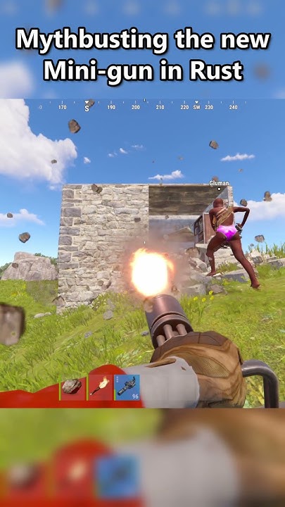 Mythbusting the new Minigun in rust #rust #update #rustshorts #viral - YouTube