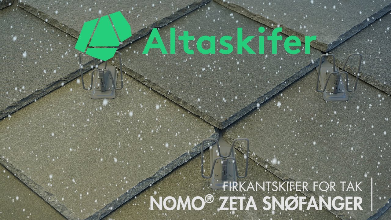 NOMO® ZETA SNØFANGER | montering på firkantskifer for tak / Altaskifer ...
