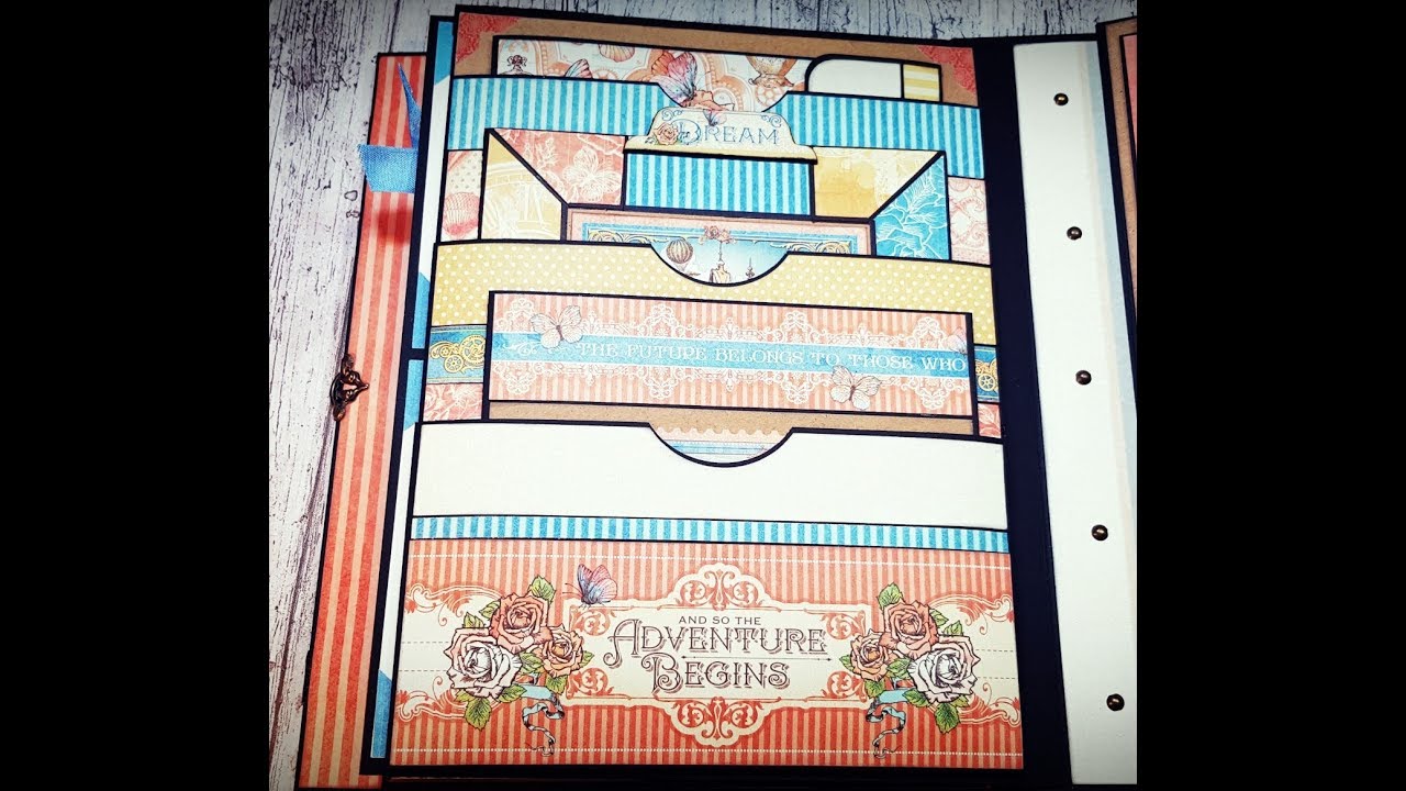 Tutorial 3/9 IMAGINE Graphic 45 Mini Album 8x10 ( DT CCC ) - YouTube