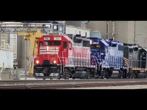 3/28/24; KJRY & BNSF/AT&SF Warbonnet's ( Bookended )+Colorful KJRY Switching Roquette America ...