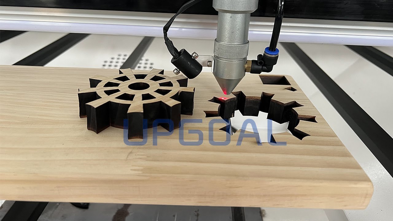 24mm Pine Wood Cutting by 600W Co2 Laser Cutter - YouTube