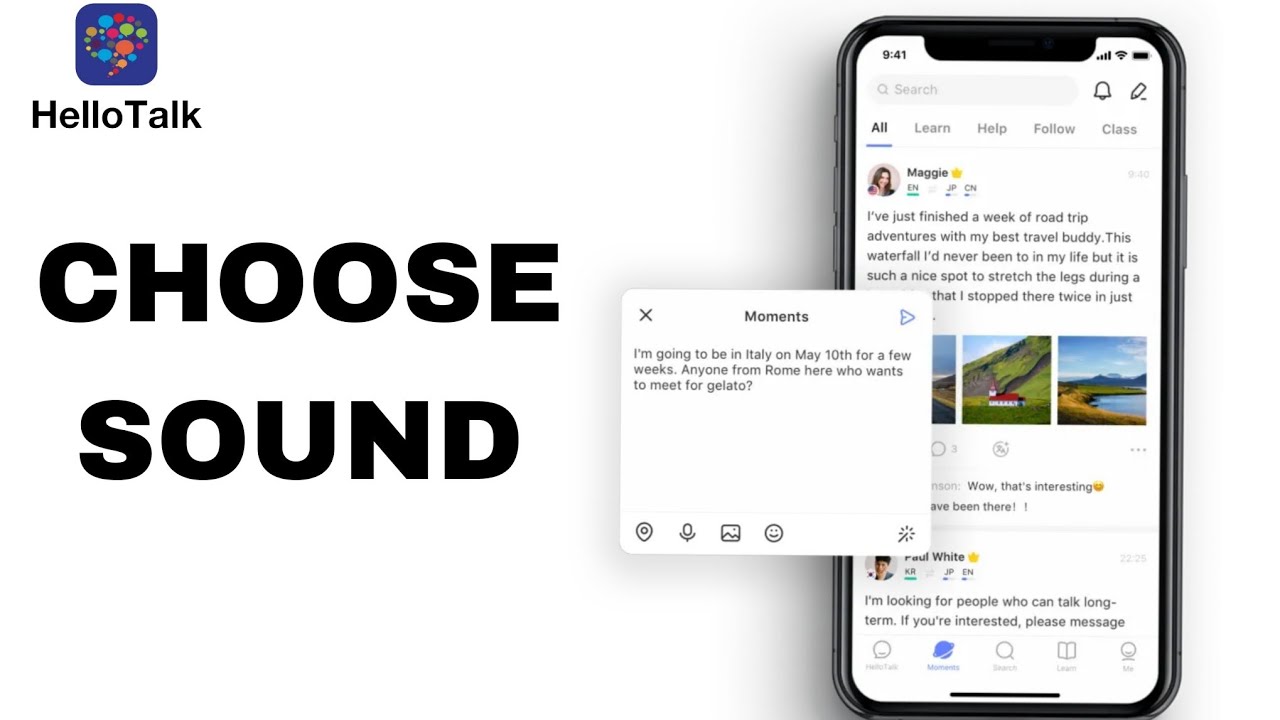 How To Choose Sound On Hello Talk App - YouTube