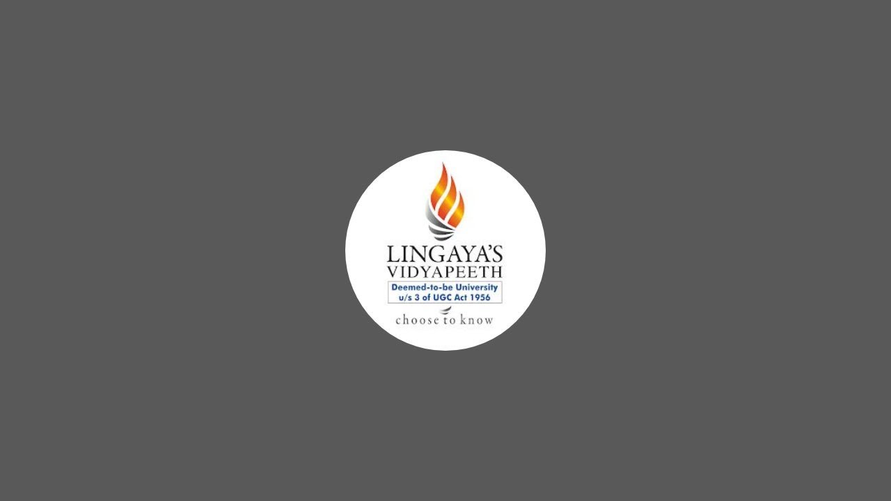 Lingaya's Vidyapeeth is live - YouTube